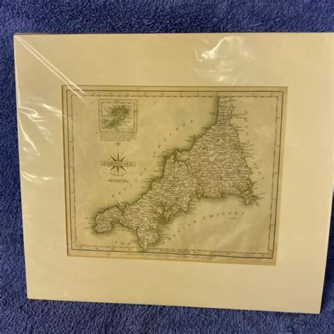 Old Map Of Cornwall John Cary 1787 Original Colouring £1999 Picclick Uk