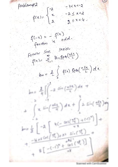 SOLUTION Fourier Series Typical Problems And Solution Studypool
