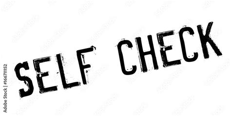 Self Check Rubber Stamp Grunge Design With Dust Scratches Effects Can