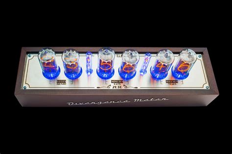 Z5660m Nixie Clock With Sockets And Columns In A Vintage Ashwood Case [smf Rgb Usb Tunes