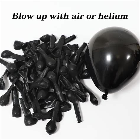 RUBFAC globos negros de látex de pulgadas globos negros mate para cumpleaños baby