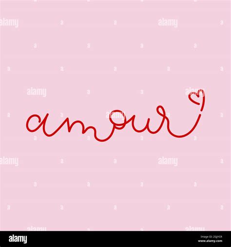 Love Hand Drawn Lettering Amour Symbol Of Affection Loyalty