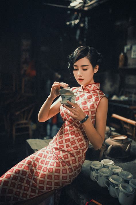 Red Floral Mid Qipao Cheongsam Party Dress Artofit