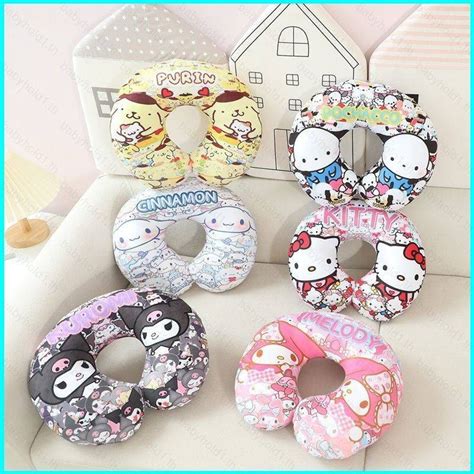 Rt Sanrio Kuromi Cinnamoroll การ ตนหมอนรปตว U รถหมอนรองคอสานกงาน