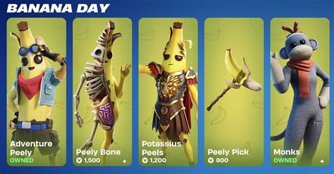 Go Bananas Fortnite Banana Day Festivities Relaunch Peely Skins