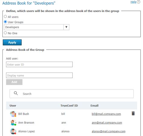 Server Users And Groups Integration With Ldapactive Directory Trueconf Server Admin Guide