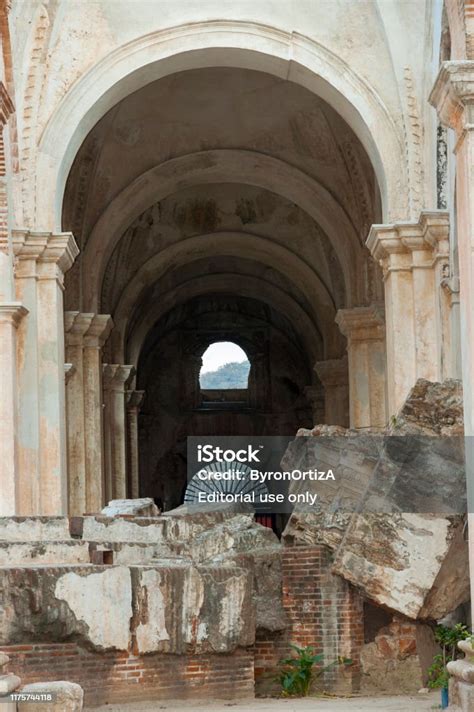 라 앤티가 과테말라 또는 산호세의 성당에서 지진으로 인한 유적 년에 설립 1527 Unesco 조직된 단체에 대한 스톡 사진 및