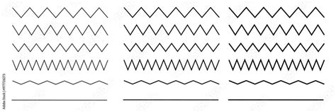 Wave Line And Wavy Zigzag Lines Black Underlines Wavy Curve Zig Zag Line Pattern In Abstract