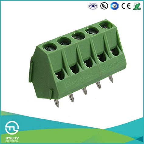 PCB Screw Terminal Blocks Brass Contact Spring Loaded Connector China PCB Terminal Block And