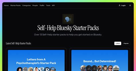 Self Help Bluesky Starter Packs [14 Lists • Apr 2025]