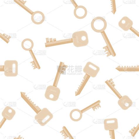 关键无缝模式。矢量图
