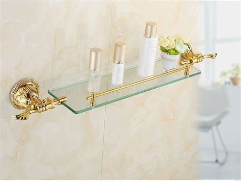 Free Shipping Solid Brass Golden Finish With Tempered Glasssingle