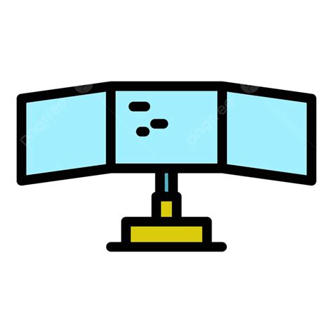 멀티 모니터 아이콘 색상 플랫 다중 넓은 디지털 Png 일러스트 및 벡터 에 대한 무료 다운로드 Pngtree