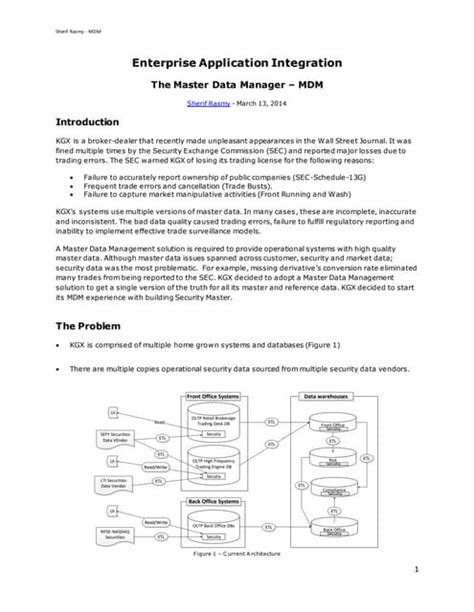 master data management enterprise application integration pdf