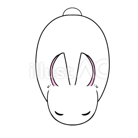 上から見たうさぎのイラストイラスト No 22271639｜無料イラスト・フリー素材なら「イラストac」