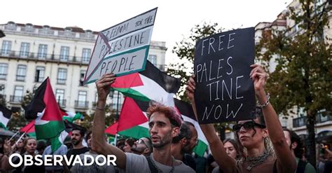Dezenas de pessoas manifestam em Lisboa apoio à resistência palestiniana Portugal