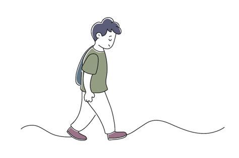 거리에서 고 있는 슬픈 소년 은 색 바탕에 연속적인 라인 아트 터 일러스트레이션 프리미엄 벡터 거리에서 고 있는 슬픈 소년 은 색 바탕에 연속적인 라인 아트 터 일러스트레이션 프리미엄 벡터