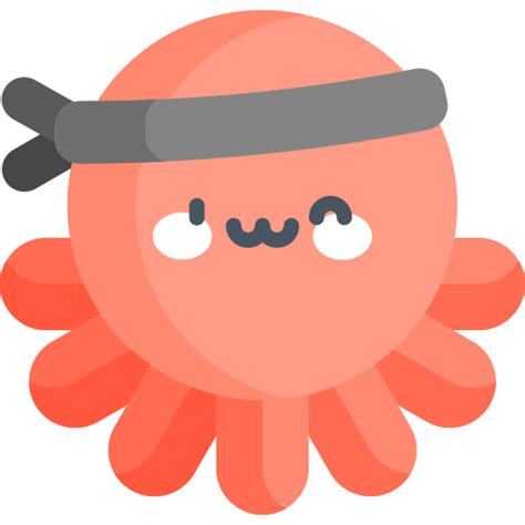 Squid Kawaii Flat Icon