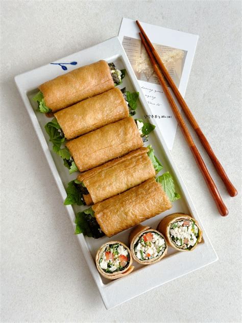 닭가슴살 두부 유부초밥 맛있게 만들기 다이어트 롤유부초밥 네이버 블로그