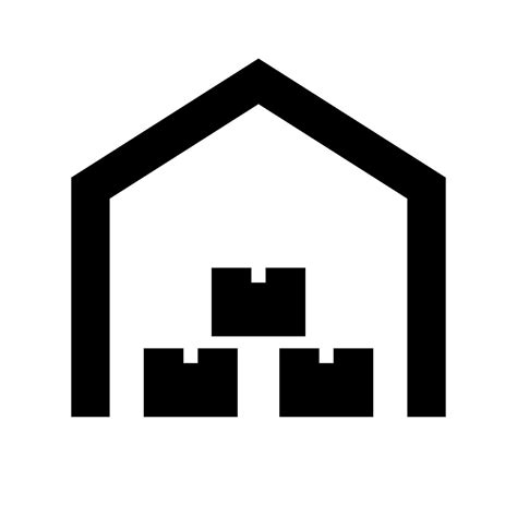 Simple Warehouse Icon Logistics Storage Room Vector 26530540 Vector