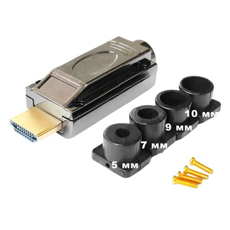 Кабельный разъем HDMI штекер с печатной платой и металлическим ...