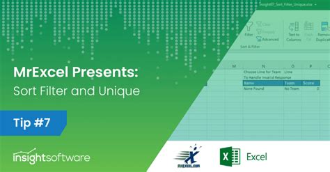 Mr Excel Presents Sort Filter And Unique With The New Dynamic Array Formulas Insightsoftware