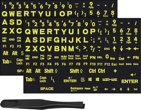 2pcs English Keyboard Stickers Large Letters Full Set