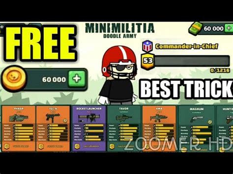 Da Mini Militia Free Coins Trick Coins Cic Rank All Guns
