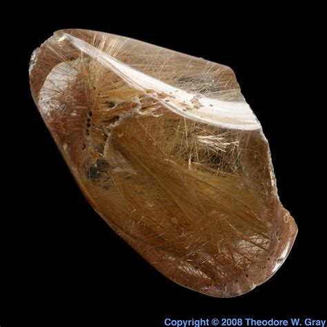 Rutile Quartz From Jensan Set A Sample Of The Element Titanium In The