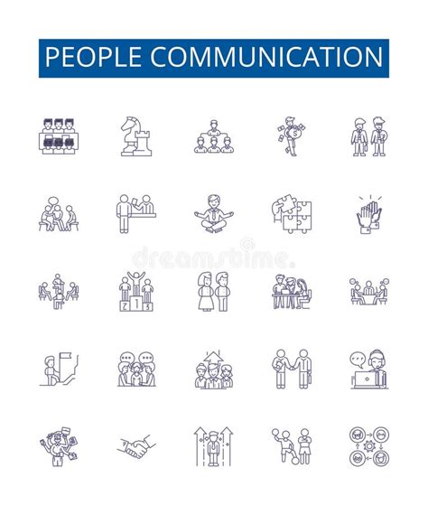 People Communication Line Icons Signs Set Design Collection Of Dialog