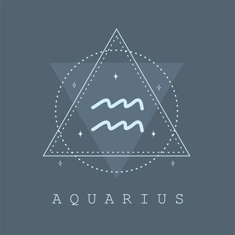 El Signo Astrológico Del Zodiaco De Acuario Icono Del Horóscopo En