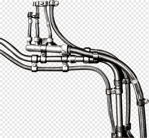 파이프가있는 회색 물 호스 산업 혁명 Steampunk 증기 엔진 디아블로 기계 산업 혁명 Steampunk 증기 엔진