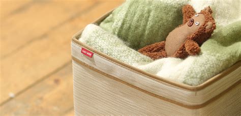 Корзина для хранения с ручками для одежды аксессуаров игрушек и других домашних вещей бежевая