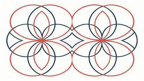 Geometric Flower Pattern Decorative Floral Design Vector Design Generative Ai Stock