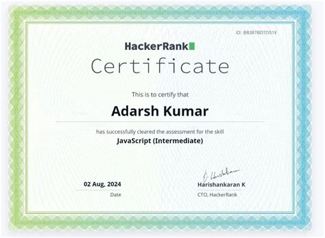 Adarsh Kumar On Linkedin Hackerrank Javascript Coding Webdevelopment Learning Skills