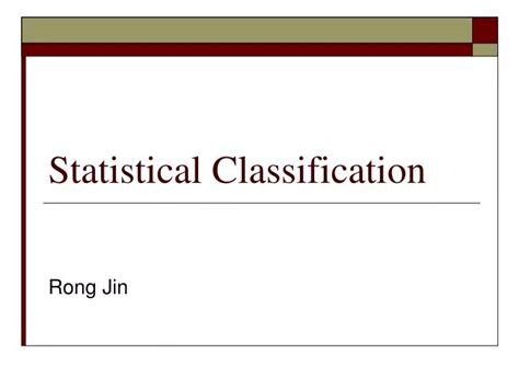 ppt statistical classification powerpoint presentation free download id 3767658