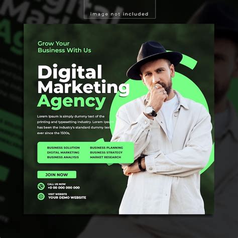 Premium Psd Marketing Agency Social Media Post Template Design