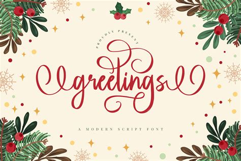 Greetings Script Creative Market