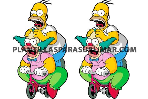 Homero Y Krusty Vector Los Simpson Plantillas Para Sublimar