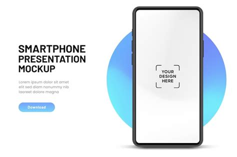 3d высококачественный макет смартфона с разными углами и изолированным