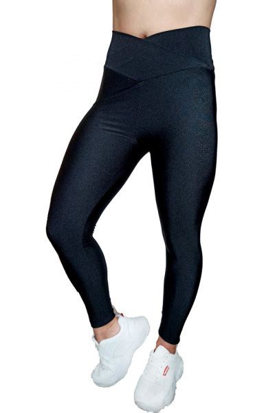 Colanti Luciosi Lycra Cu Talie Inalta In V Lungi Black Super Glossy