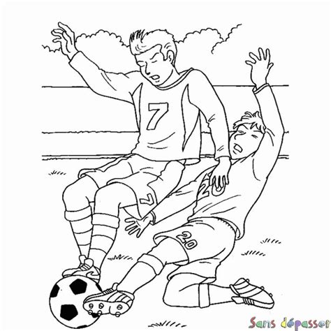 Coloriage Match de football Sans Dépasser