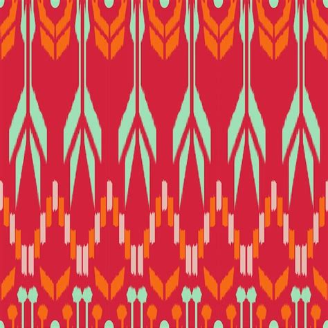Premium Vector Ikat Seamless Pattern Design