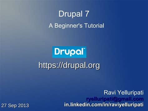 Drupal 7 Training Odp