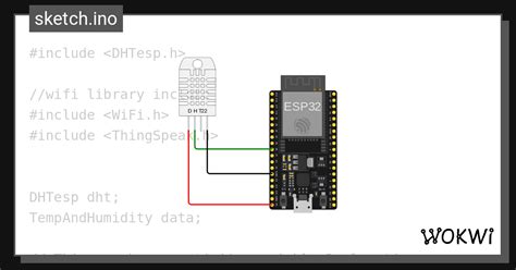 Dht With Thingspeak Copy 1 Wokwi Esp32 Stm32 Arduino Simulator
