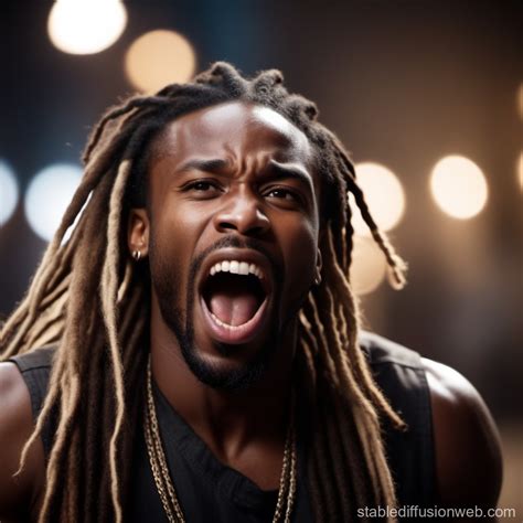 Angry Black Man With Dreadlocks Stable Diffusion Online