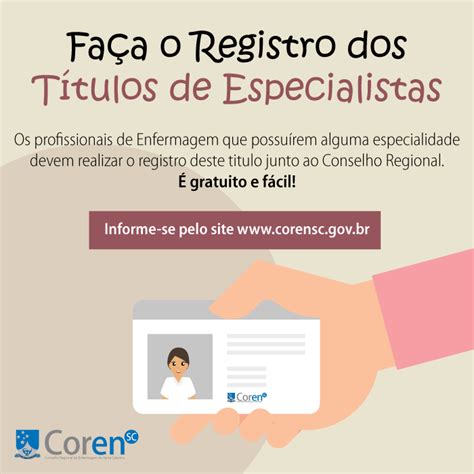 Profissionais de Enfermagem devem fazer registro de Títulos de