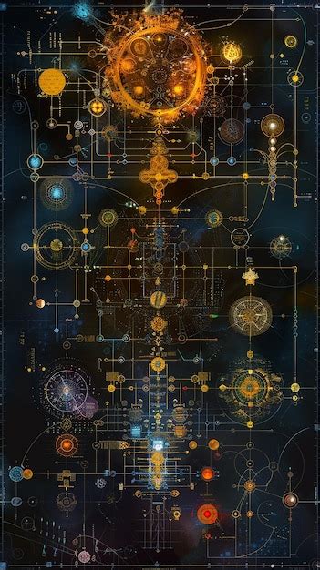 Intricate Flowchart Of A Quantum Algorithm Premium AI Generated Image