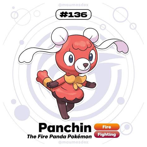 Flying Fire Panda Pokemon Character