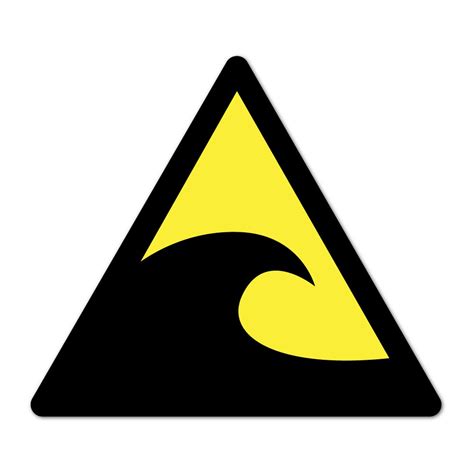 Panneau Alu composite mm Danger Zone à risque de tsunami X mm Impression direct alu